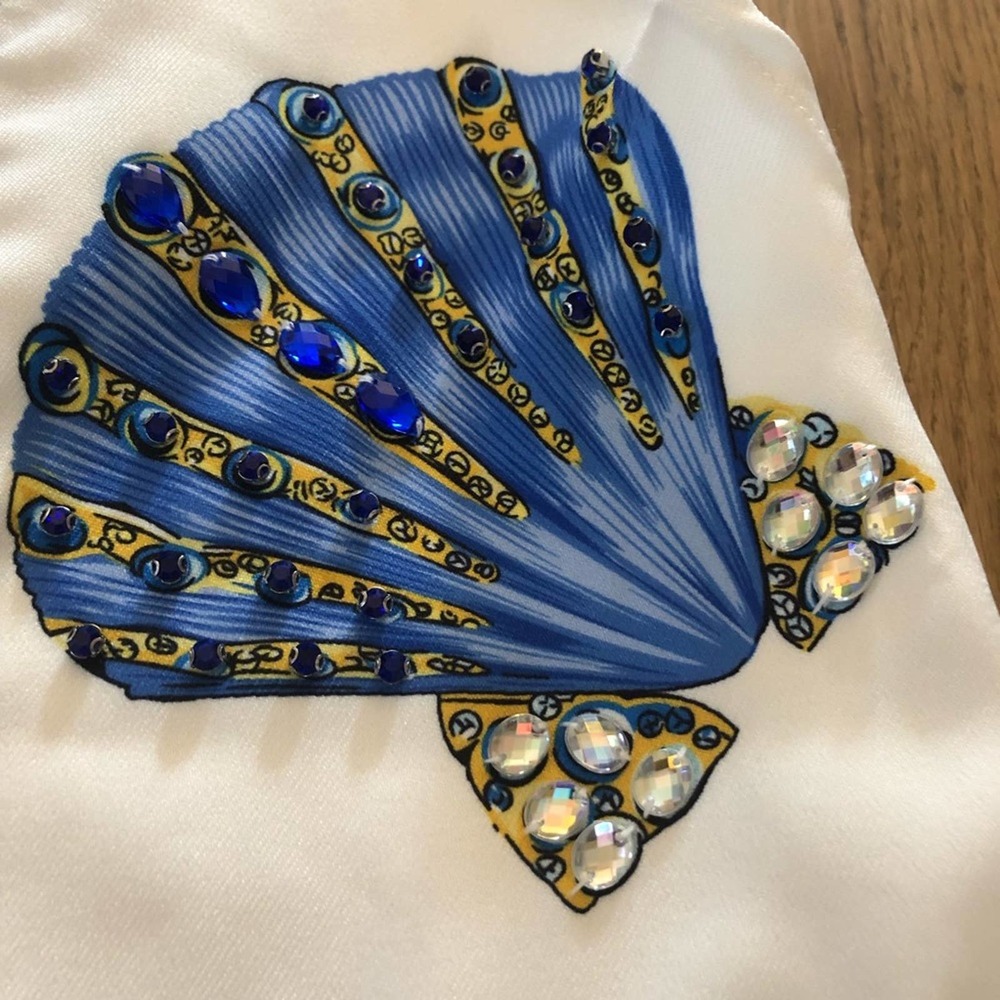 Runway Resort Crystal Embellished Shell Skirt - Gem